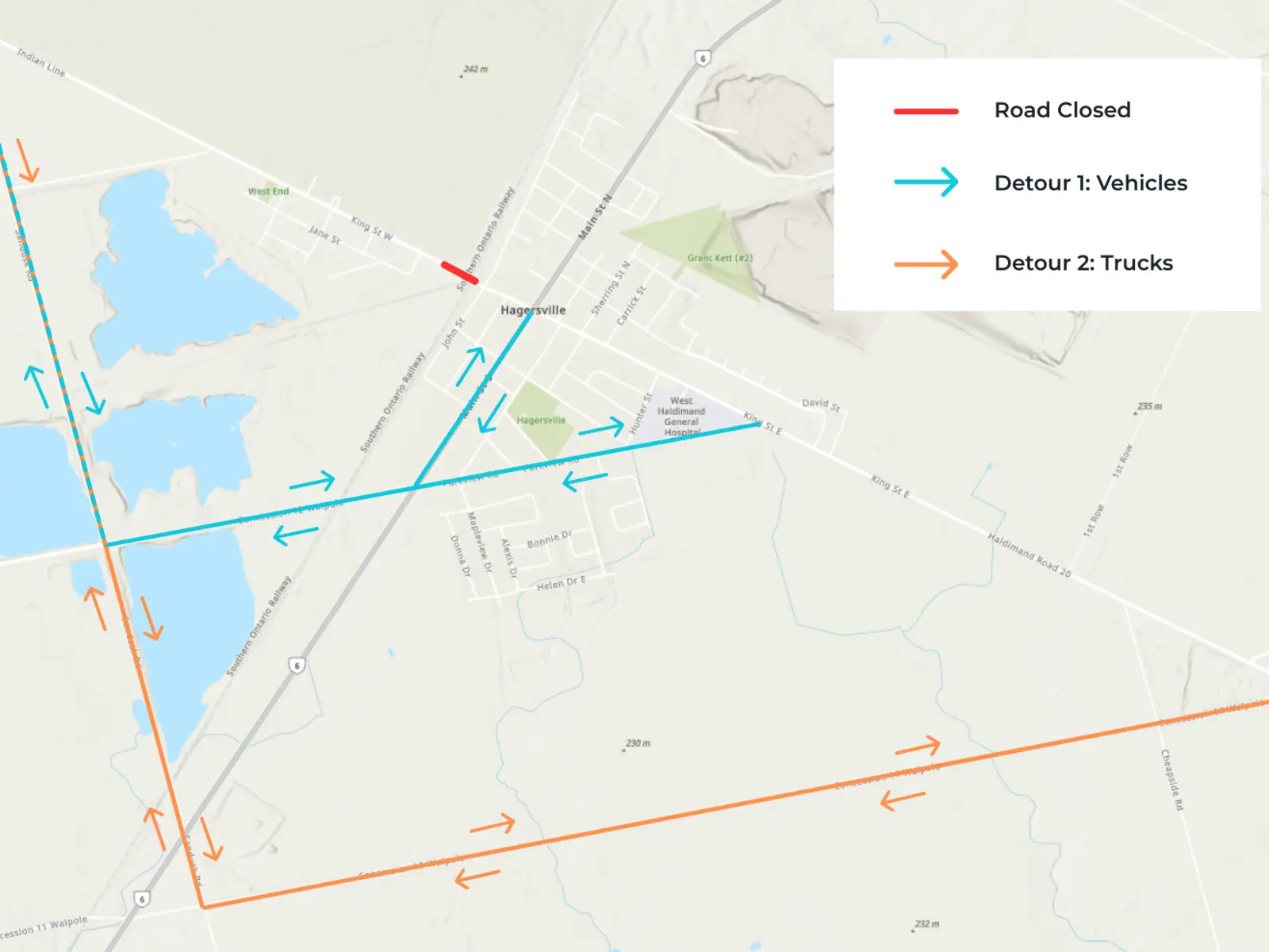 Hagersville Road Reconstruction: King Street closures March 23 to April ...